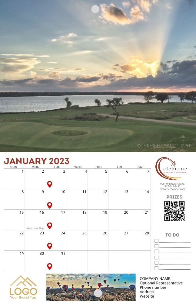 Raffle Calendar - Cleburne Chamber of Commerce