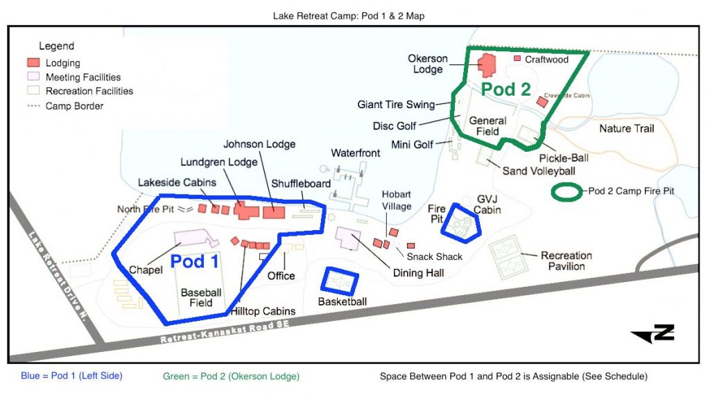 Grounds Map - Lake Retreat Camp