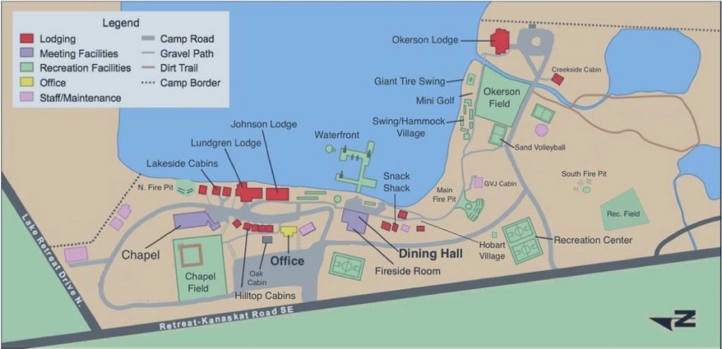 Grounds Map - Lake Retreat Camp