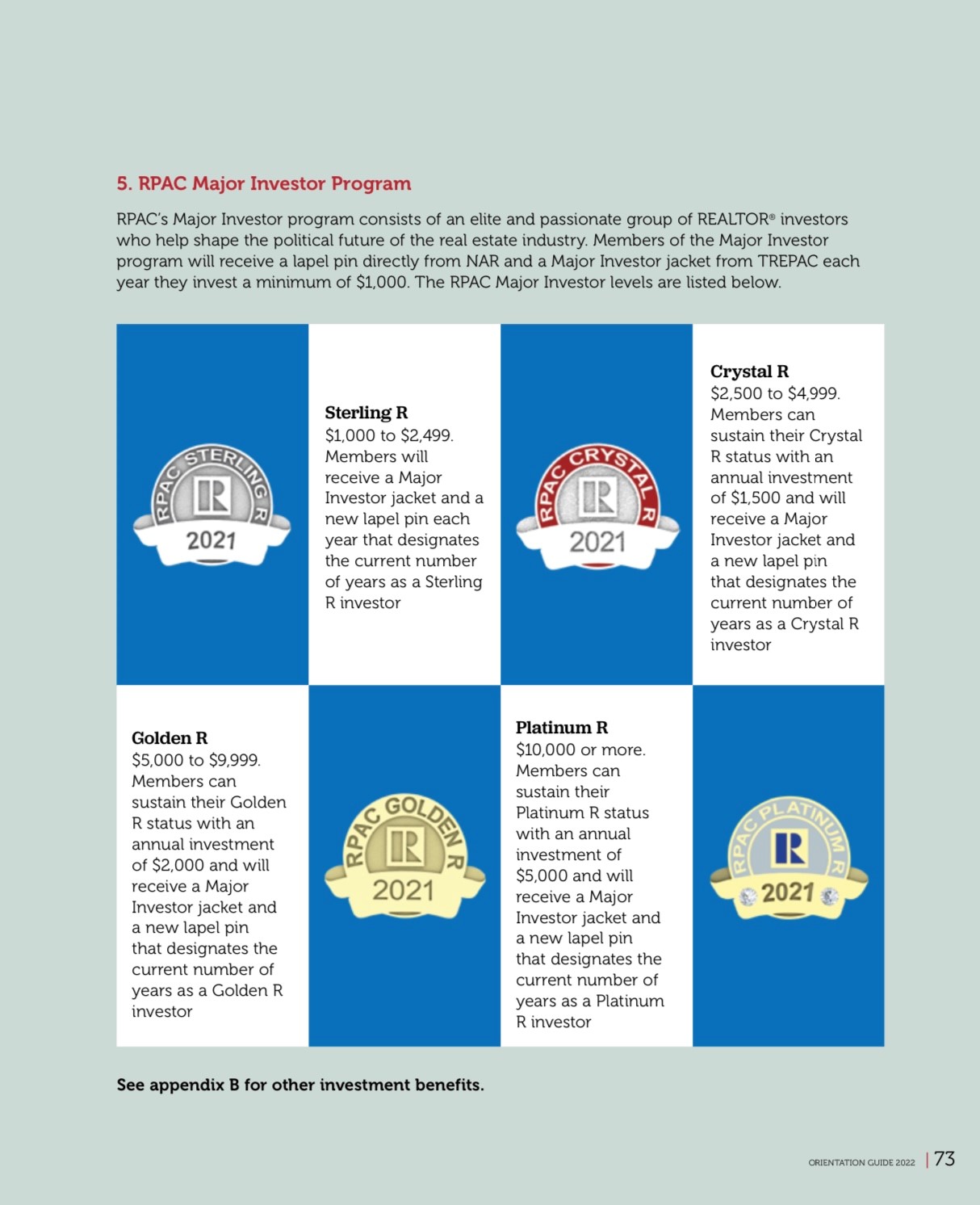 How is Each Level of TREPAC Investment Recognized? - Collin County Area ...