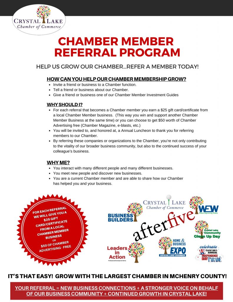 Member Referral Program | Crystal Lake Chamber of Commerce