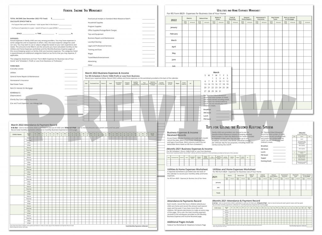 Benefits of Membership: CACFP Calendar & Nutrition Training Program