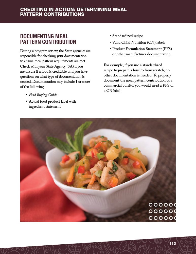 Crediting Handbook - National CACFP Sponsors Association