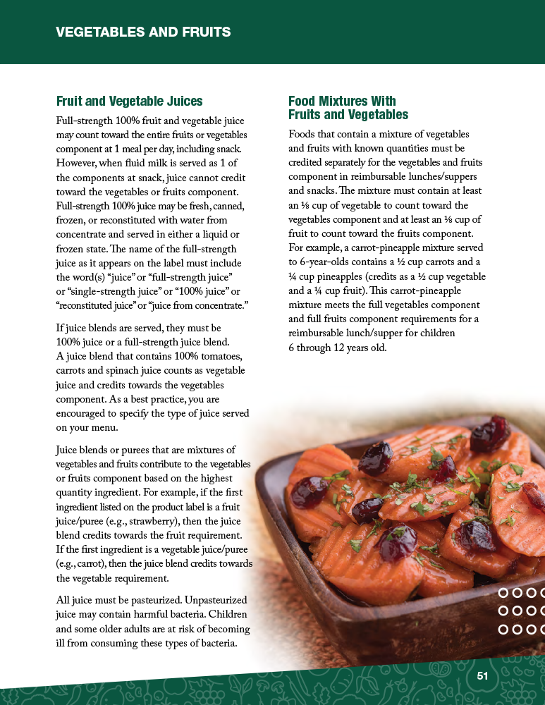 Crediting Handbook - National CACFP Sponsors Association