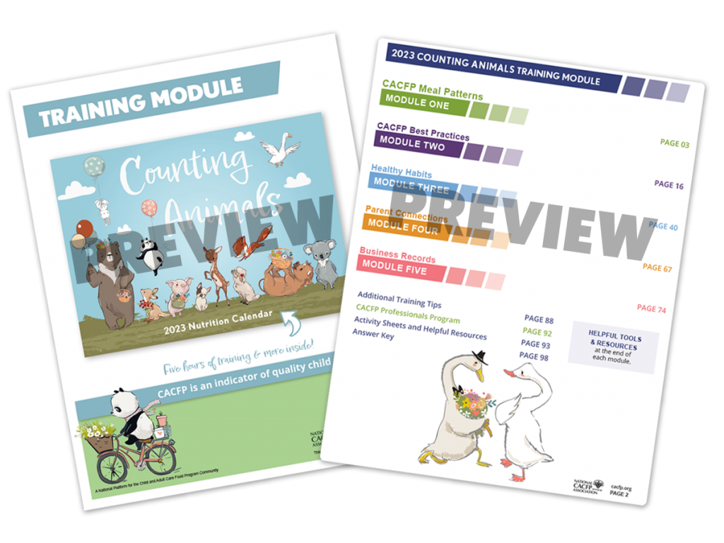 Training & Nutrition Calendar - National CACFP Sponsors Association