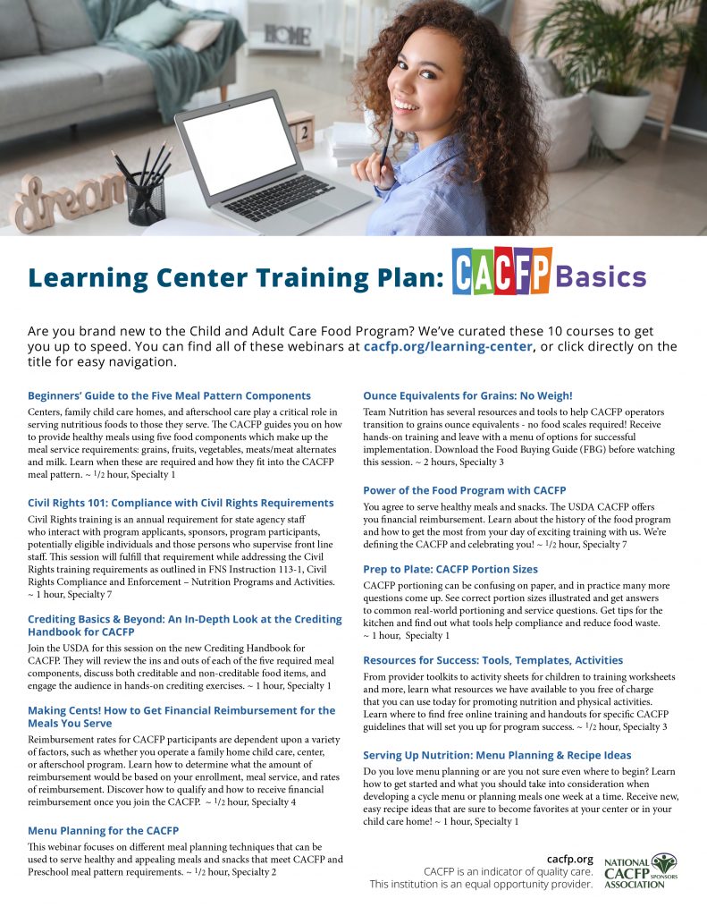 Learning Center - National CACFP Sponsors Association
