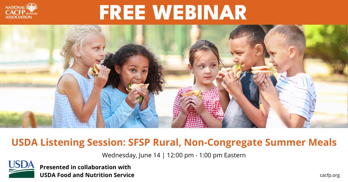 Free Webinar: USDA Listening Session: SFSP Rural, Non-Congregate Summer ...