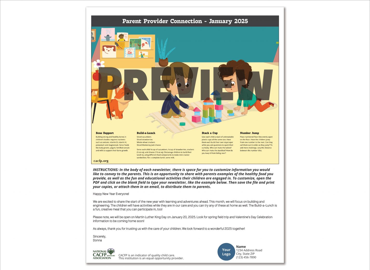 Training & Nutrition Calendar - National CACFP Sponsors Association