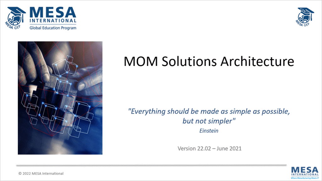 MES/MOM Certificate of Competency - Manufacturing Enterprise Solutions ...