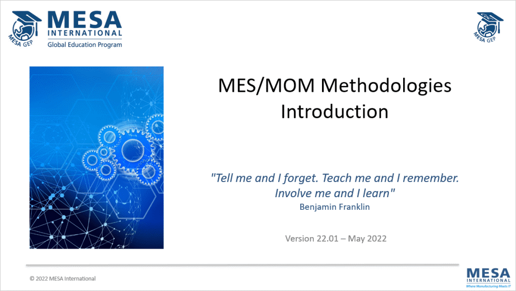 MES/MOM Certificate of Competency - Manufacturing Enterprise Solutions ...
