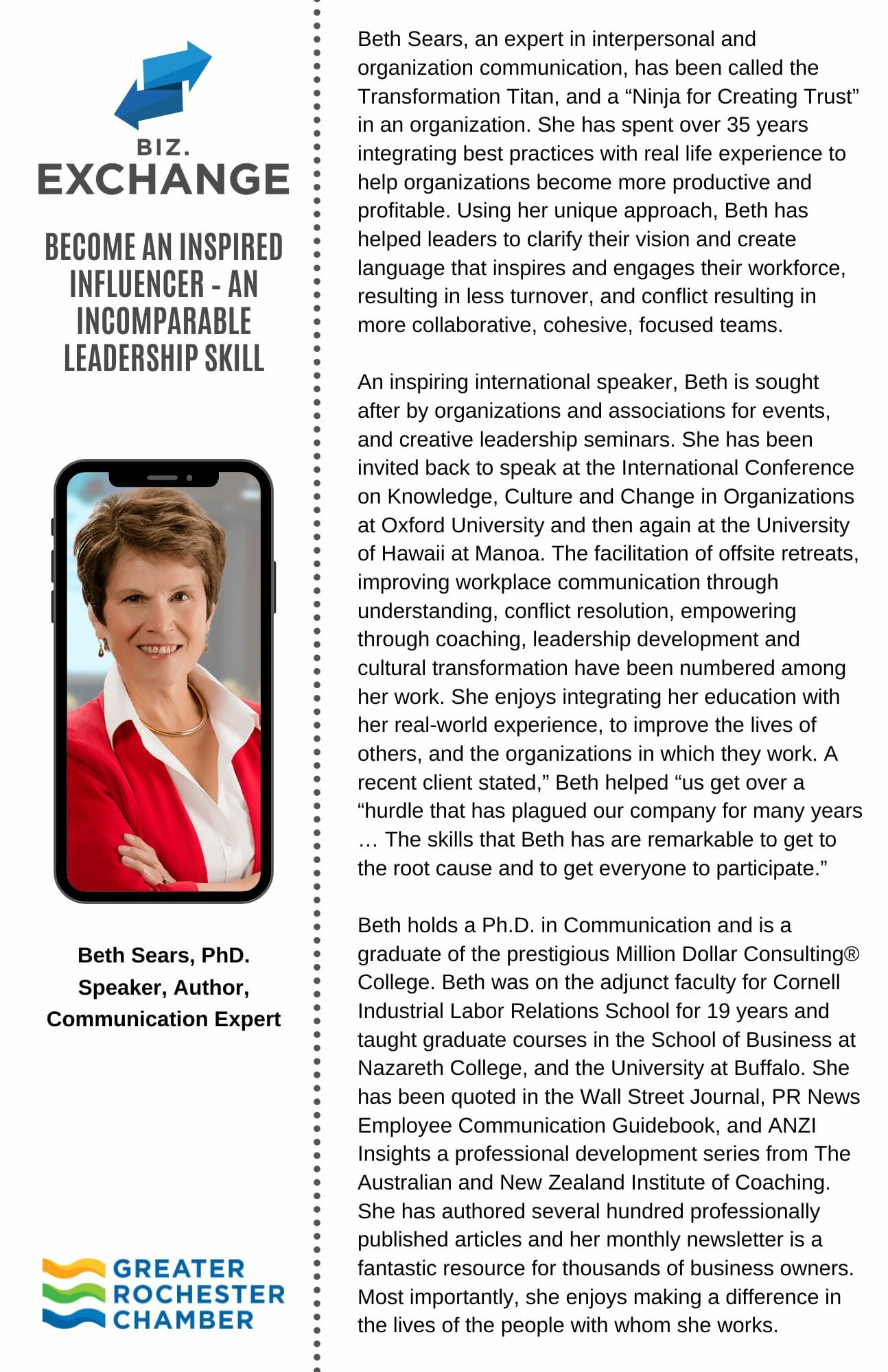 biz. Exchange: Become an Inspired Influencer – An Incomparable Leadership Skill - Greater ...