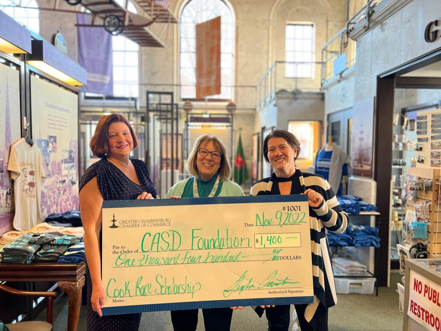 Chambersburg Chamber Donates $1,400 to CASD Foundation for Scholarships ...