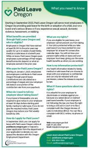 Paid Leave Oregon Information - Albany Area Chamber of Commerce - OR