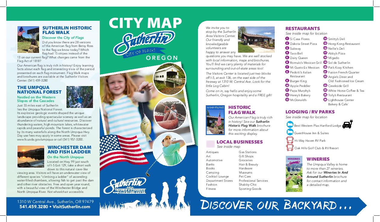Travel Brochures, Maps and Calendars - Sutherlin Area Chamber of Commerce