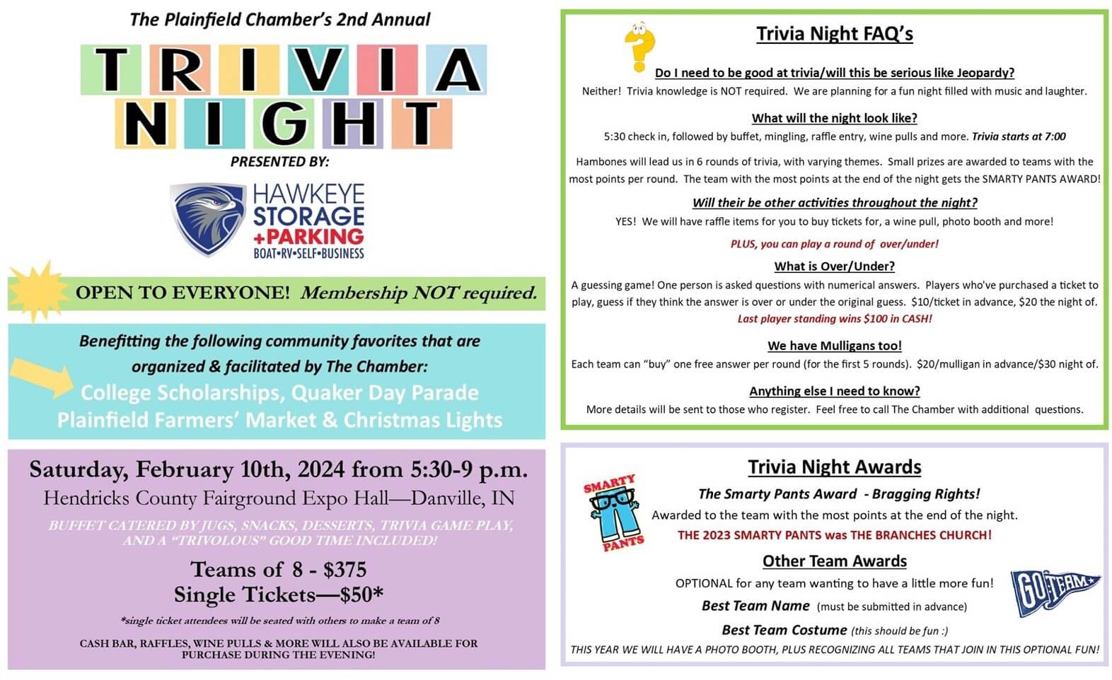 Trivia Night - Plainfield Chamber of Commerce