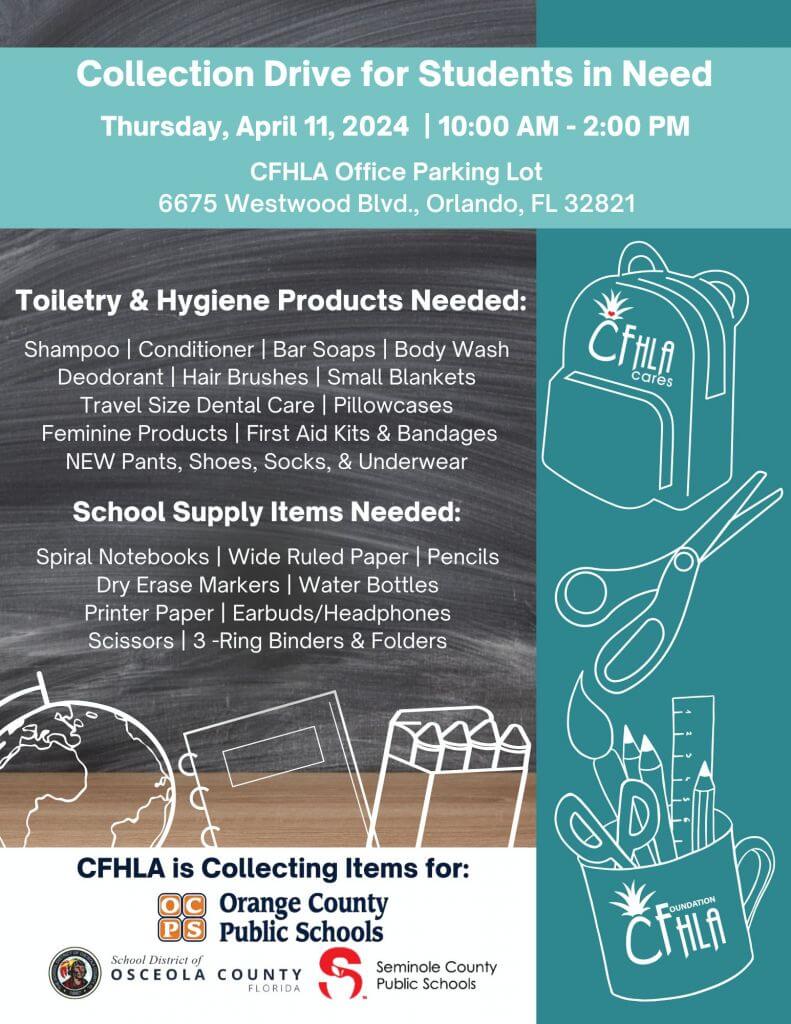Cares Collection Drives - The Central Florida Hotel & Lodging Association