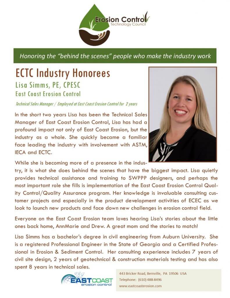 Industry Honorees - Erosion Control Technology Council