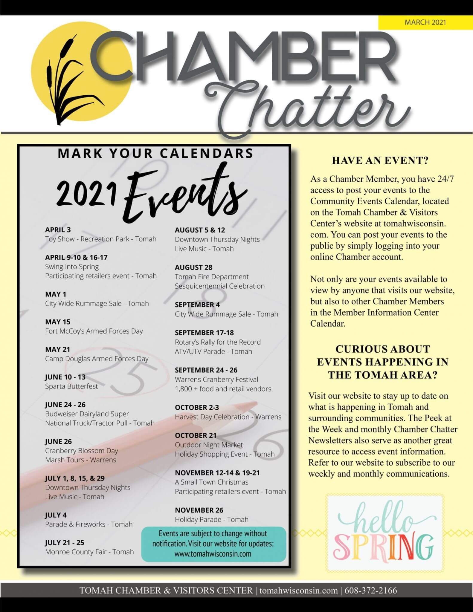 Chamber Chatter Newsletter - Greater Tomah Area Chamber of Commerce / CVB