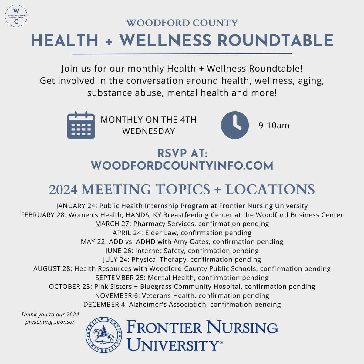 HEALTH + WELLNESS ROUNDTABLE - Woodford County Chamber of Commerce