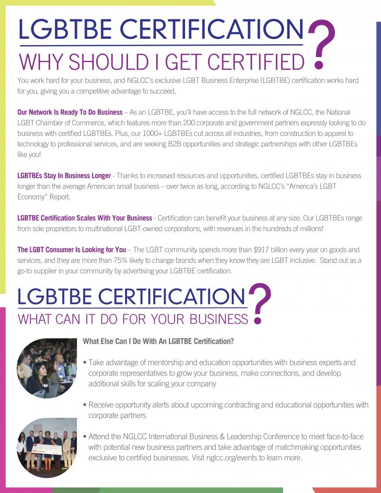 LGBTBE® Certification - Utah LGBTQ+ Chamber of Commerce