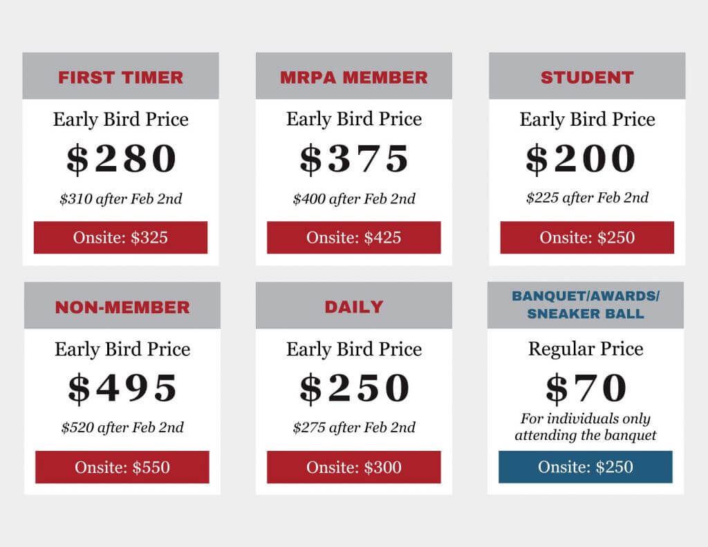 Conference Price/Registration - MARYLAND RECREATION AND PARKS ASSOCIATION