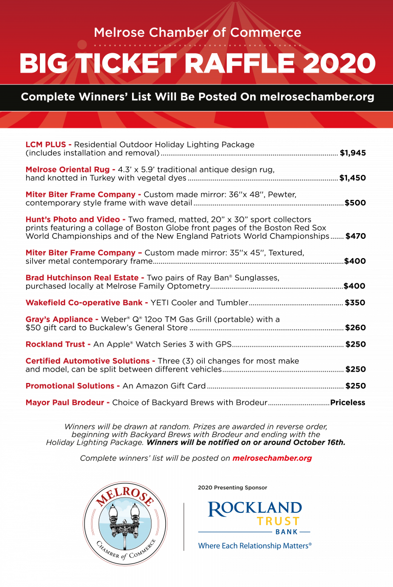Big Ticket Raffle - Melrose Chamber of Commerce