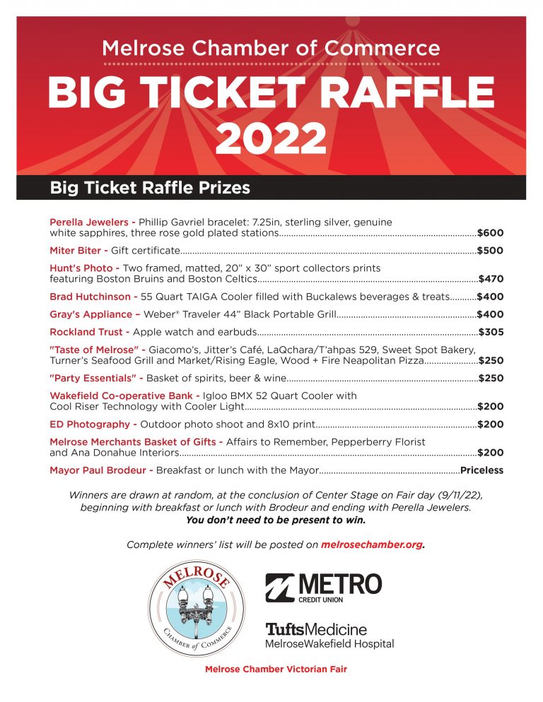 Big Ticket Raffle - Melrose Chamber of Commerce