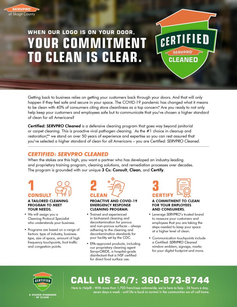 Get Certified: Servpro Cleaned - Mount Vernon Chamber of Commerce
