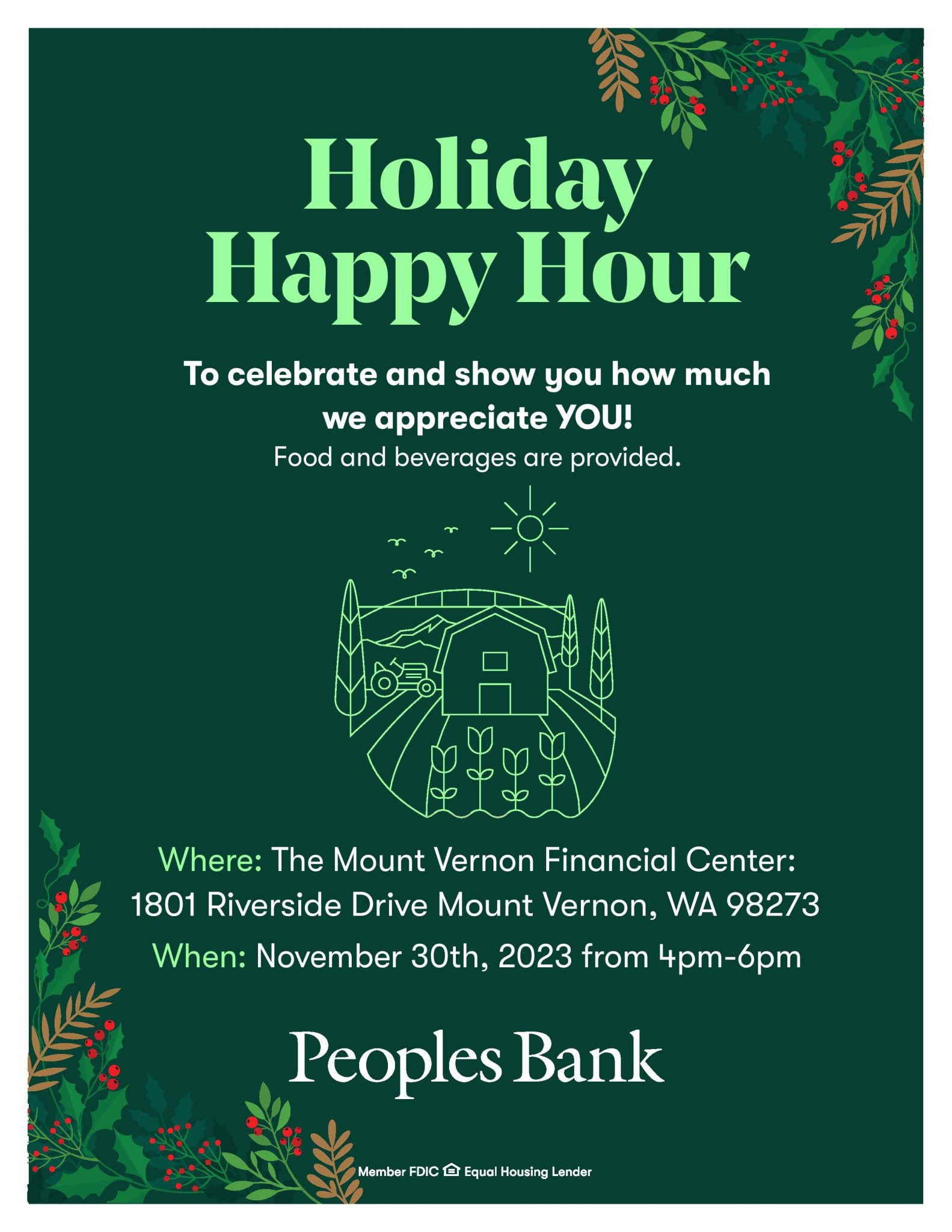 Holiday Happy Hour with Peoples Bank - Mount Vernon Chamber of Commerce